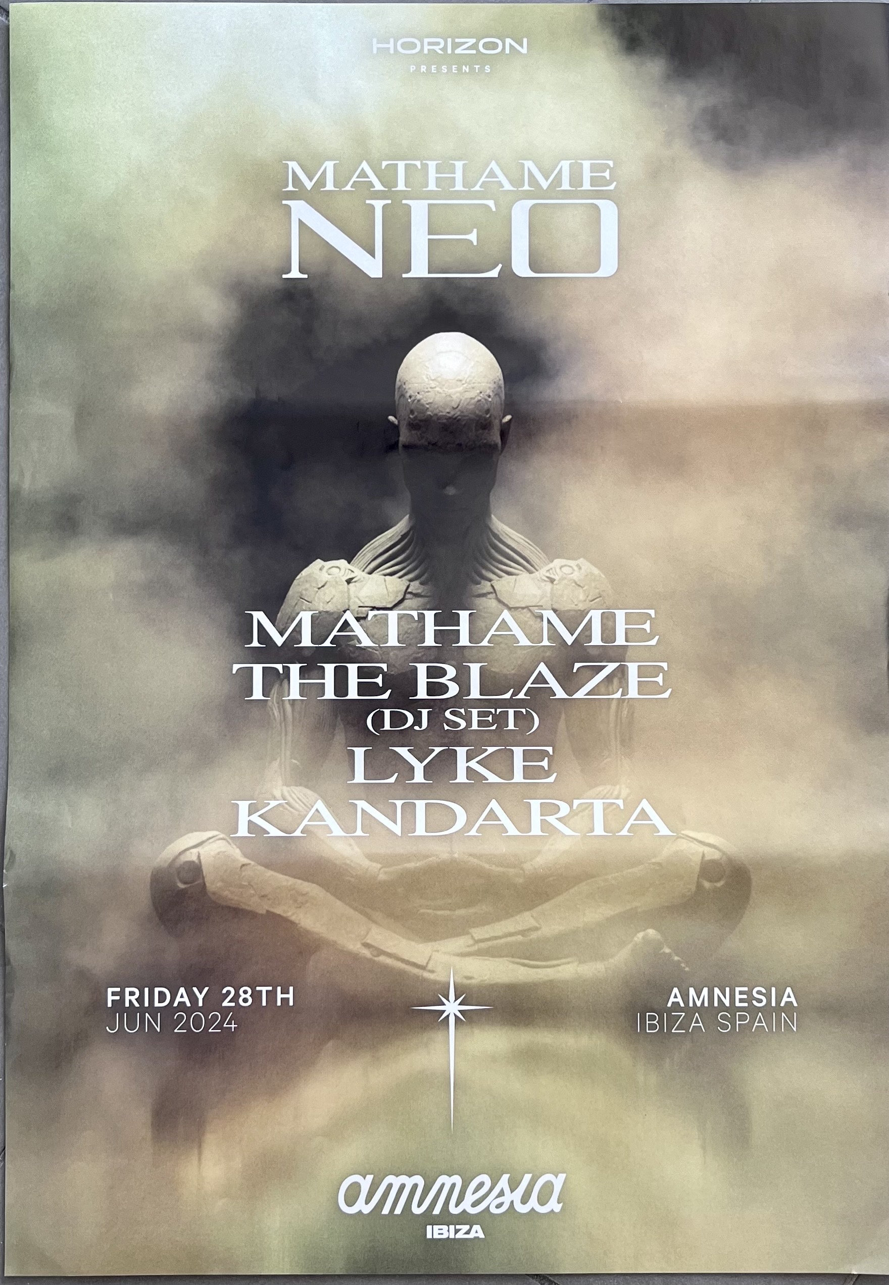 Mathame NEO at Amnesia Ibiza June 28 2024 Official Poster - Etsy