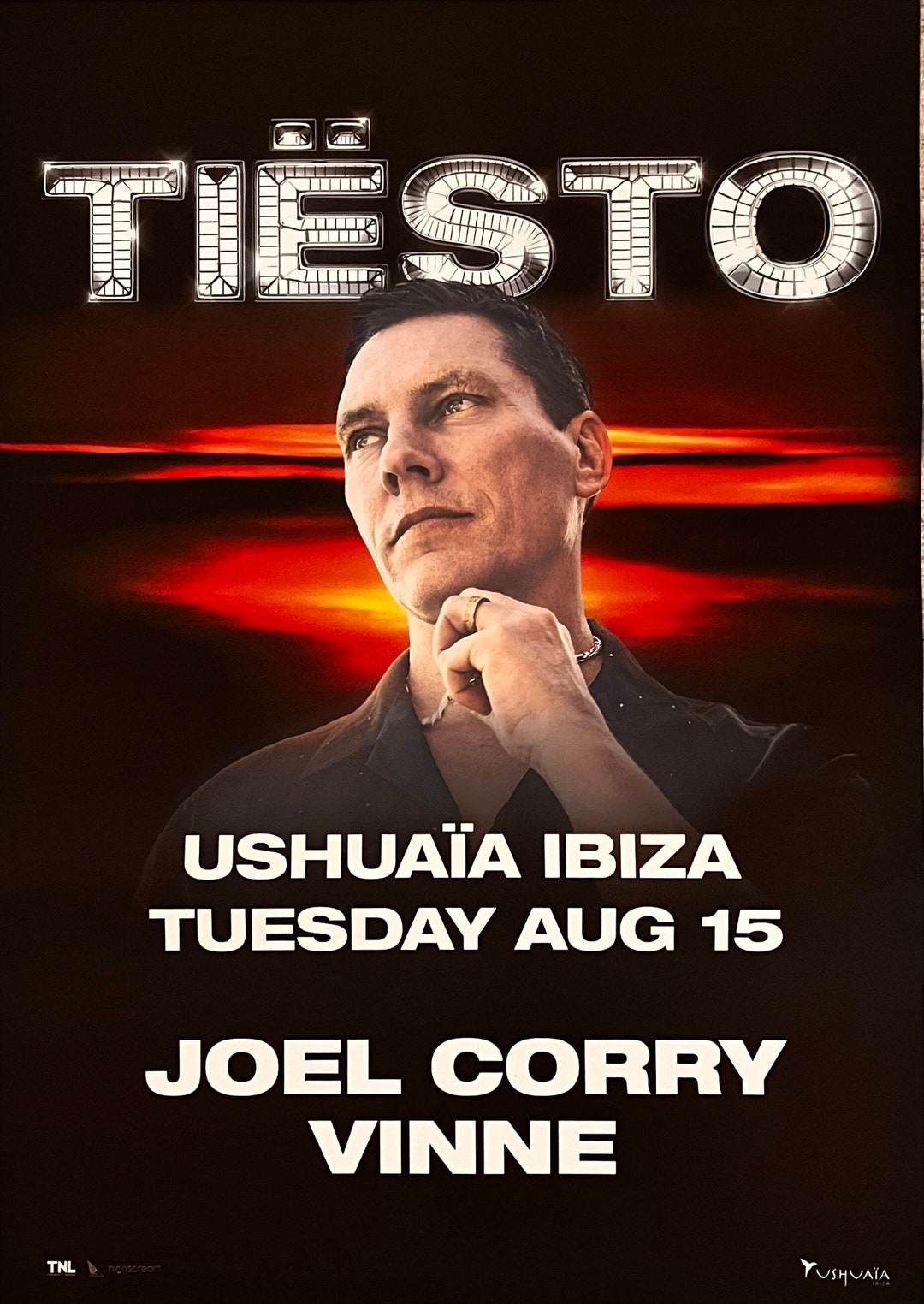 Tiesto at Ushuaia August 15 Official Poster - Etsy