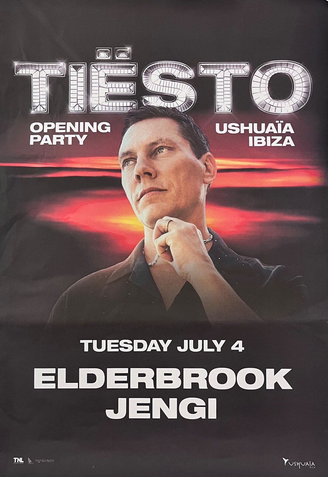 Tiesto Opening Party at Ushuaia July 4 Official Poster - Etsy