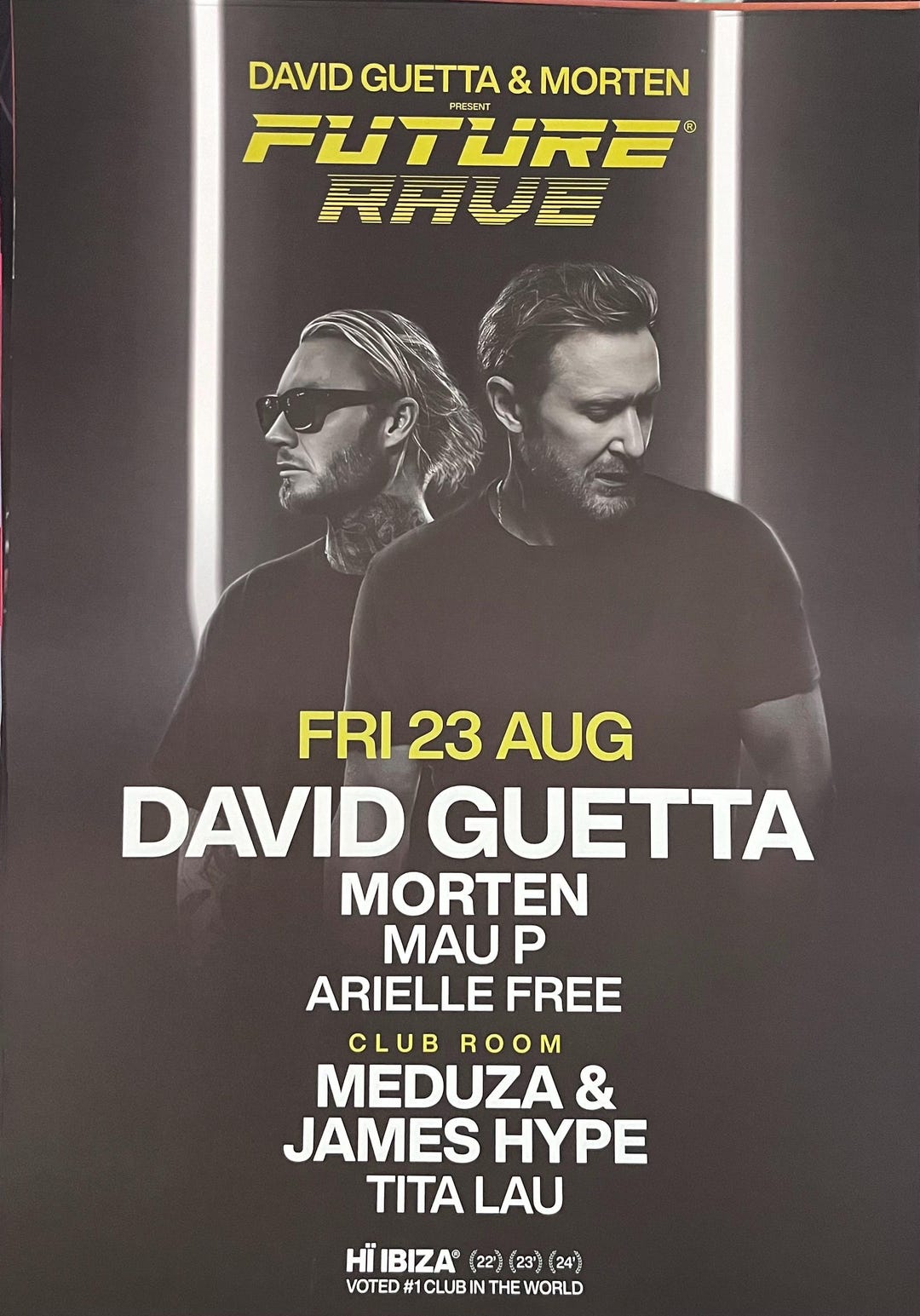 Future Rave David Guetta at Hi Ibiza August 23 2024 Official Poster - Etsy