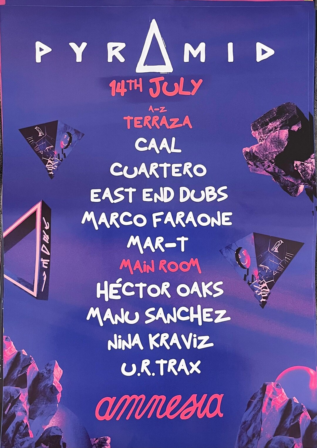 Pyramid at Amnesia Ibiza July 14 2024 Official Poster - Etsy