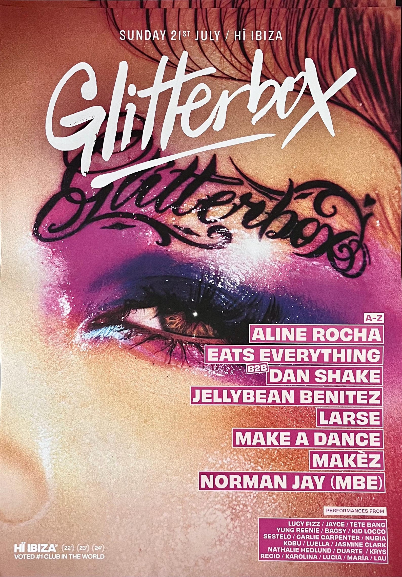 Glitterbox at Hi Ibiza July 21 2024 Official Poster - Etsy