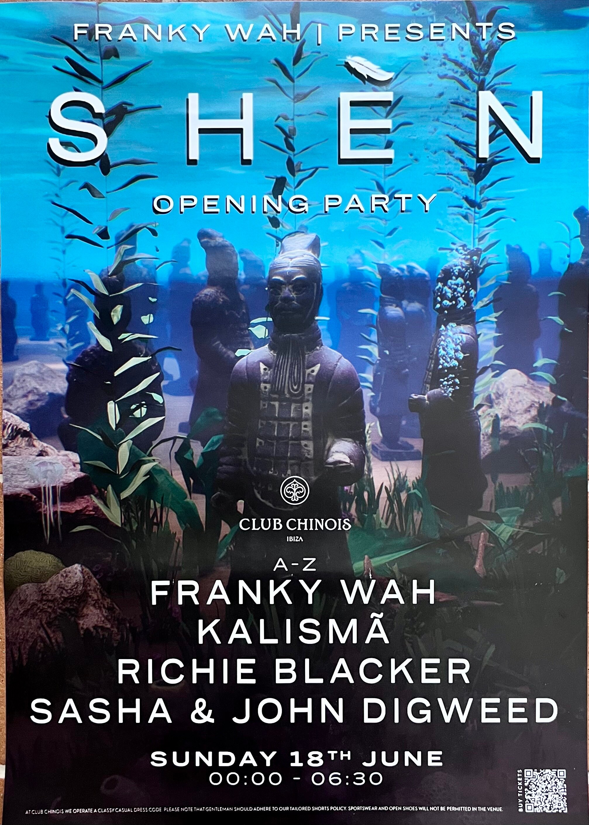 Shen at Chinois Ibiza June 18 Official Poster - Etsy