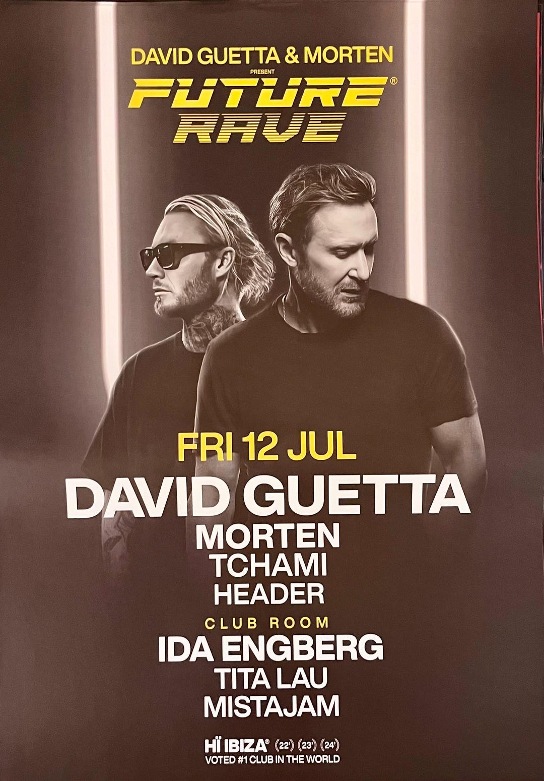 Future Rave David Guetta at Hi Ibiza July 12 2024 Official Poster - Etsy