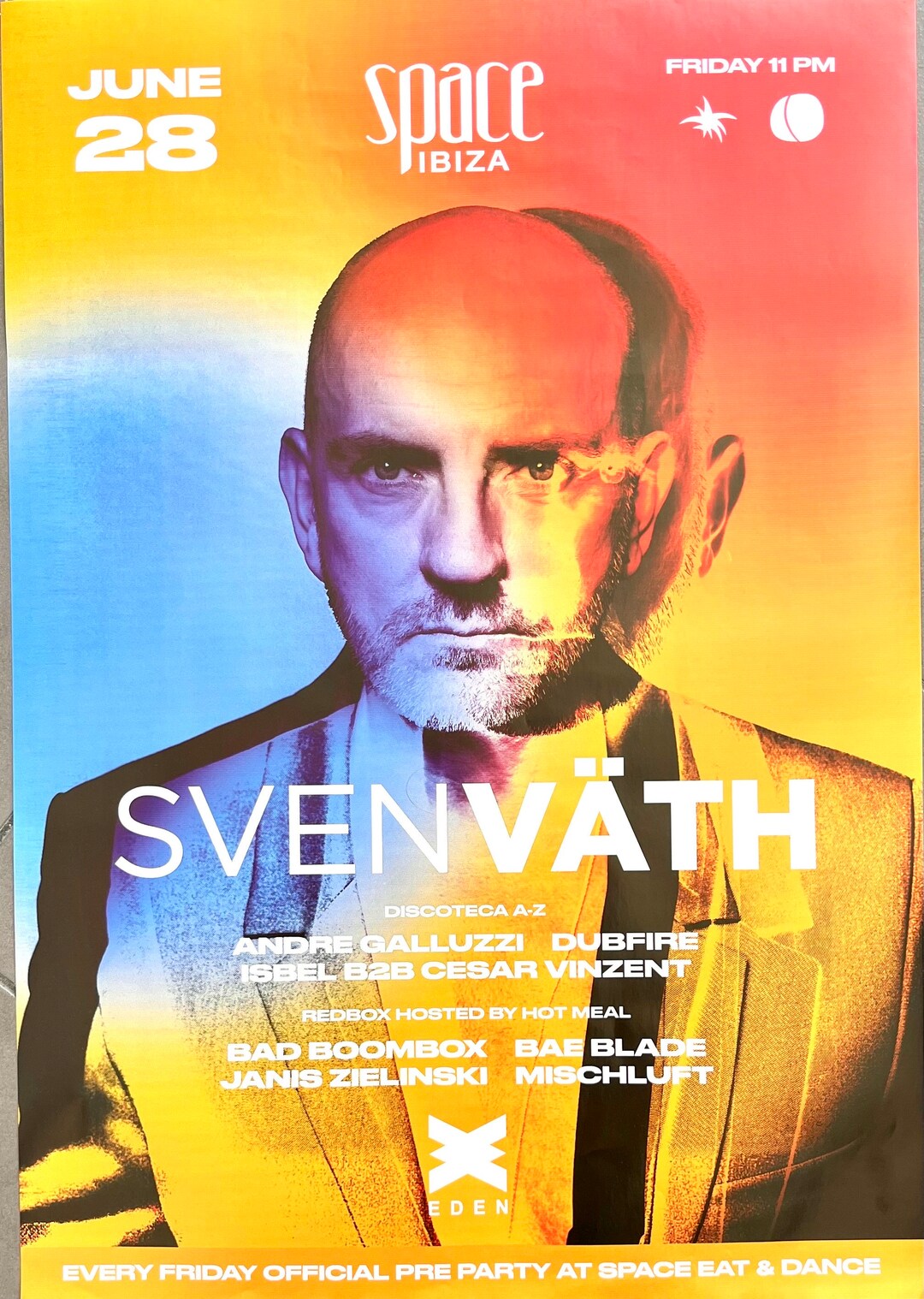 Space Ibiza Sven Vath at Eden June 28 2024 Official Poster - Etsy