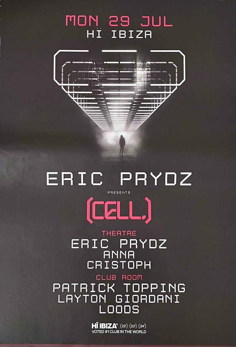 Eric Prydz CELL at Hi Ibiza July 29 2024 Official Poster - Etsy