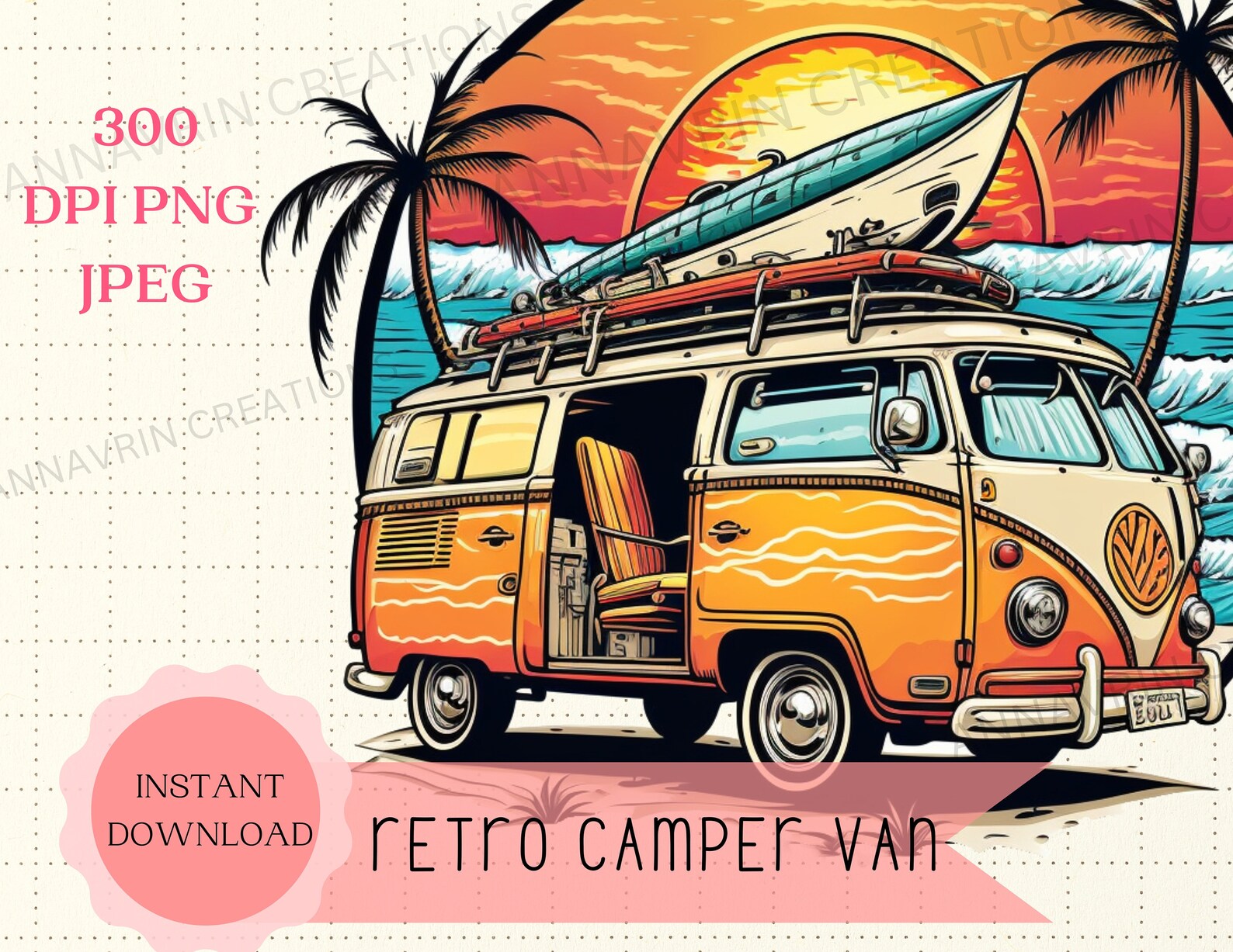 Retro Camper Png Retro Van Jpg Clipart, Retro Camping Tshirt, Camper ...