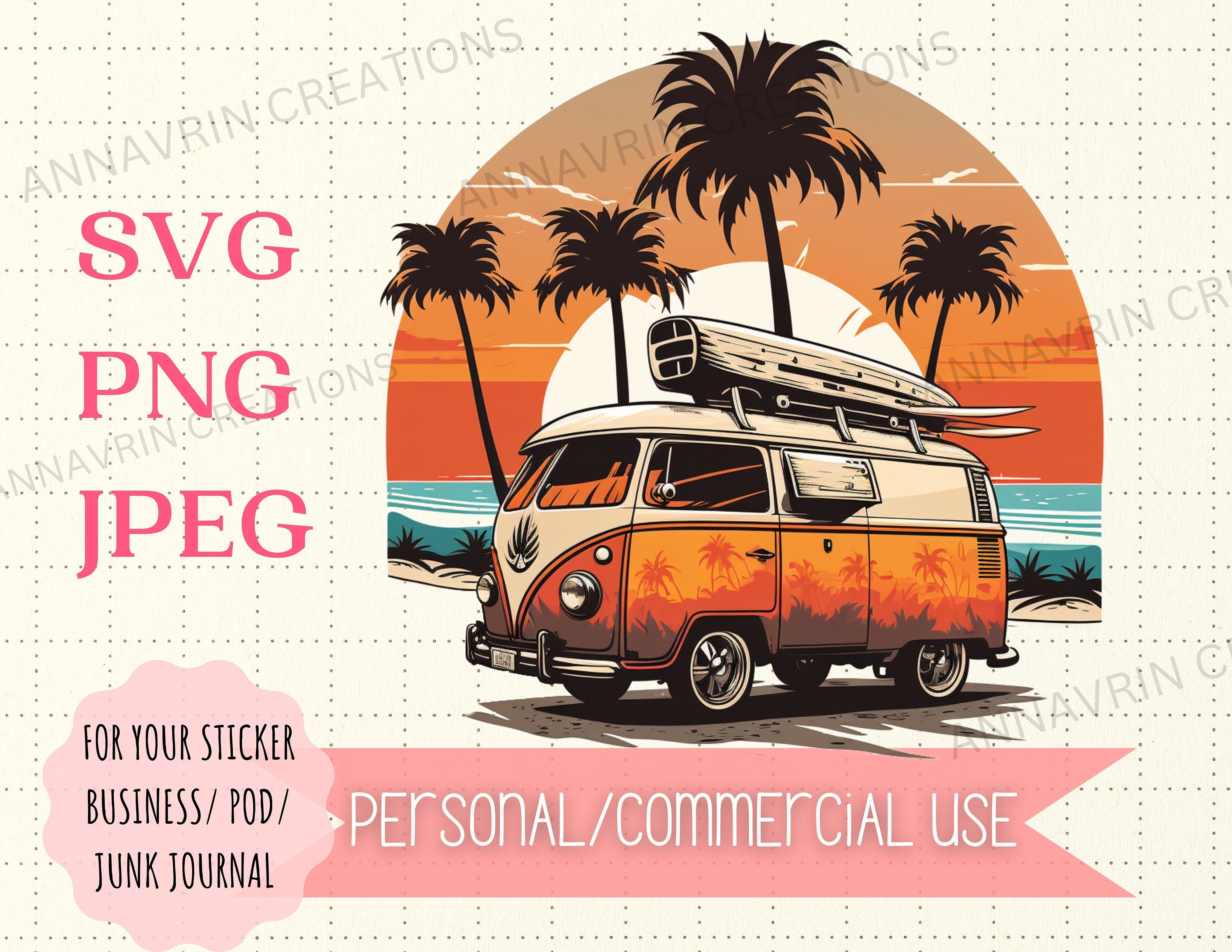 Retro Camper Clipart Svg Png Jpg Clipart, Retro Camping Tshirt, Camper ...