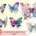 14 Butterflies Clipart High Quality PNG, Nursery Art Card Making ...