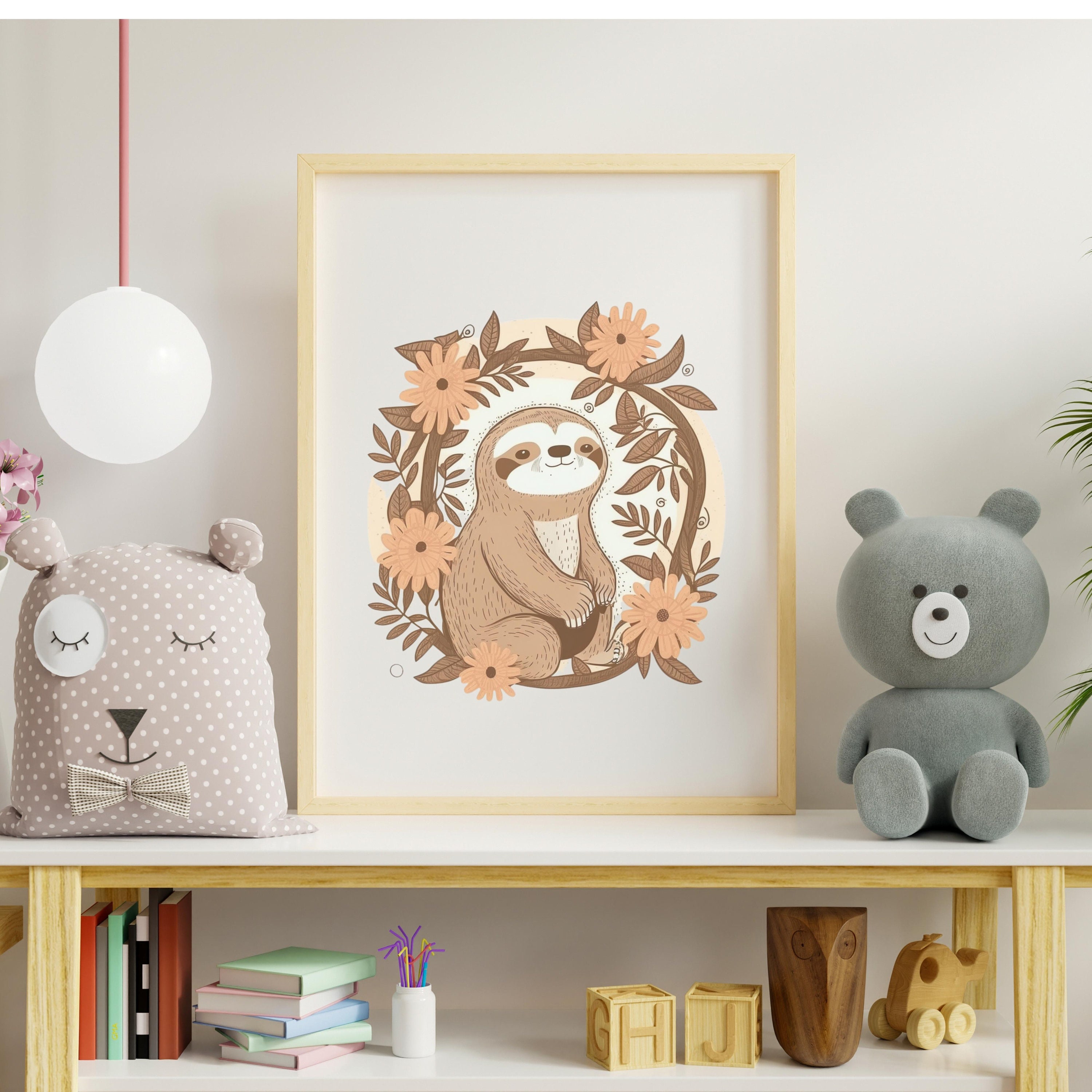 Cute Sloth Svg, Kawaii Printable Sloth Svg Instant Download Cricut ...