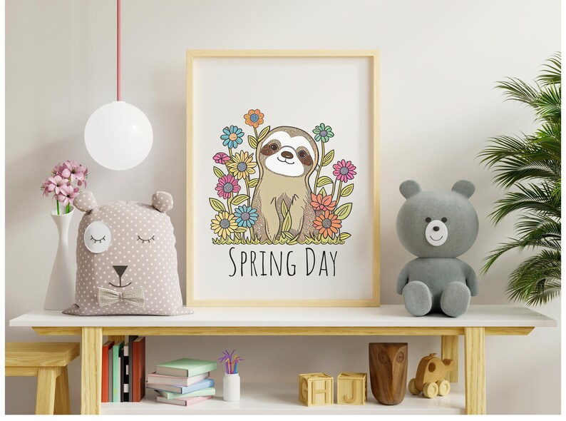Weighted Sloth Svg Spring Svg Instant Download Canva Cute Sloth Kawaii ...