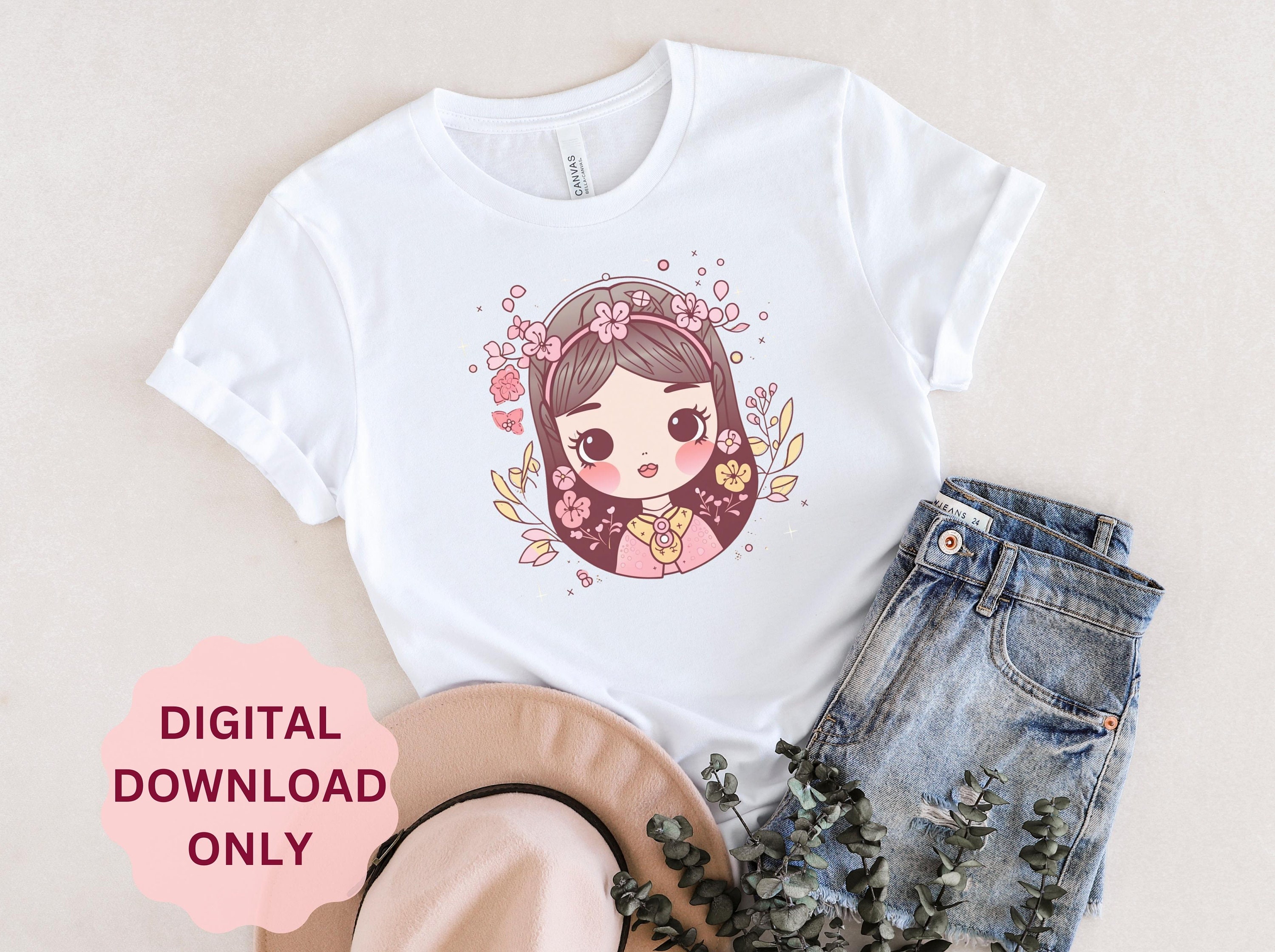 Spring Floral Princess Clipart PNG, 5 Kawaii Flower Princess Vol.2 Clip ...