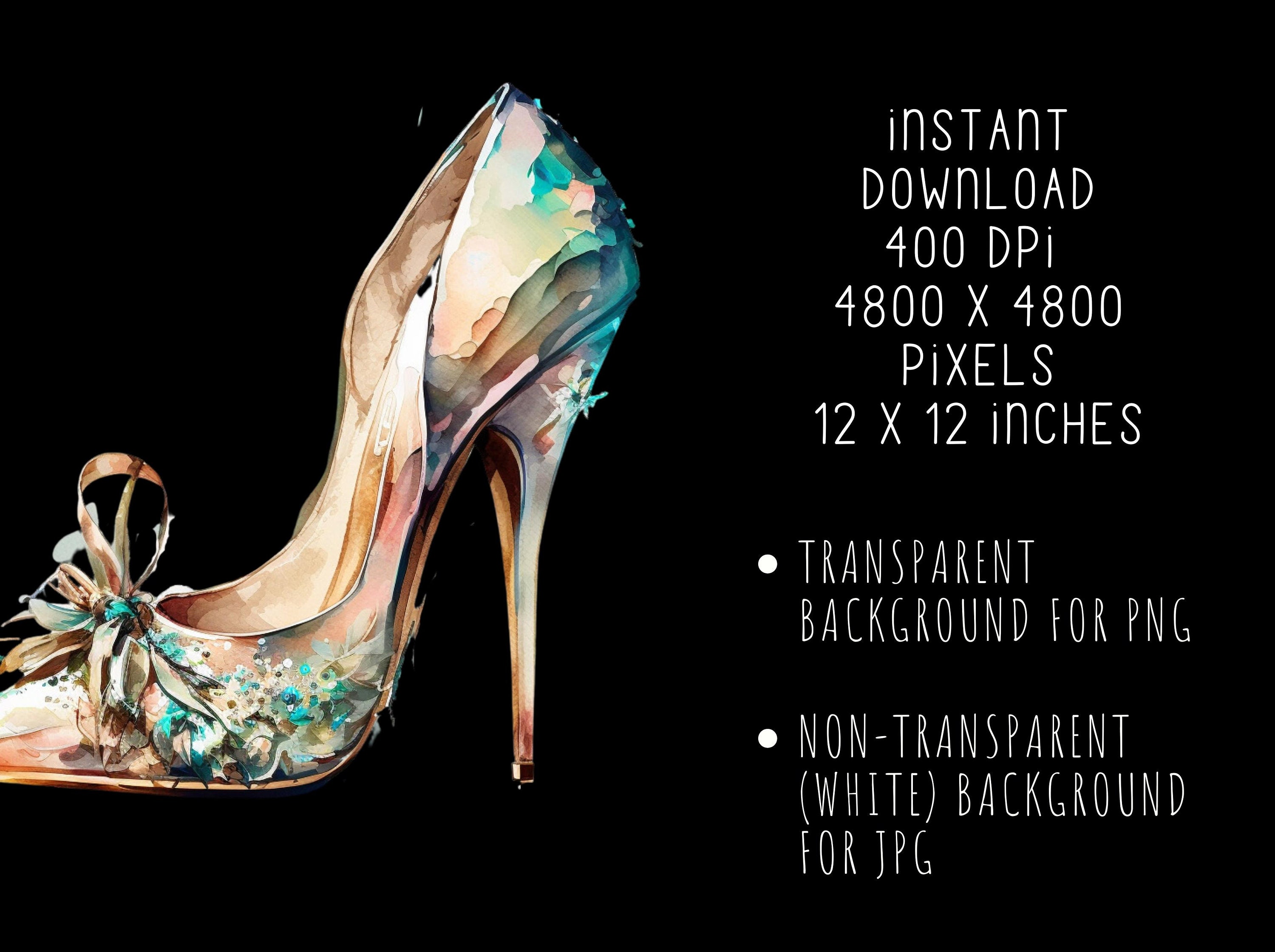 Wedding High Heels Watercolor PNG Clip Art, Pumps Art Clipart, Ladies ...