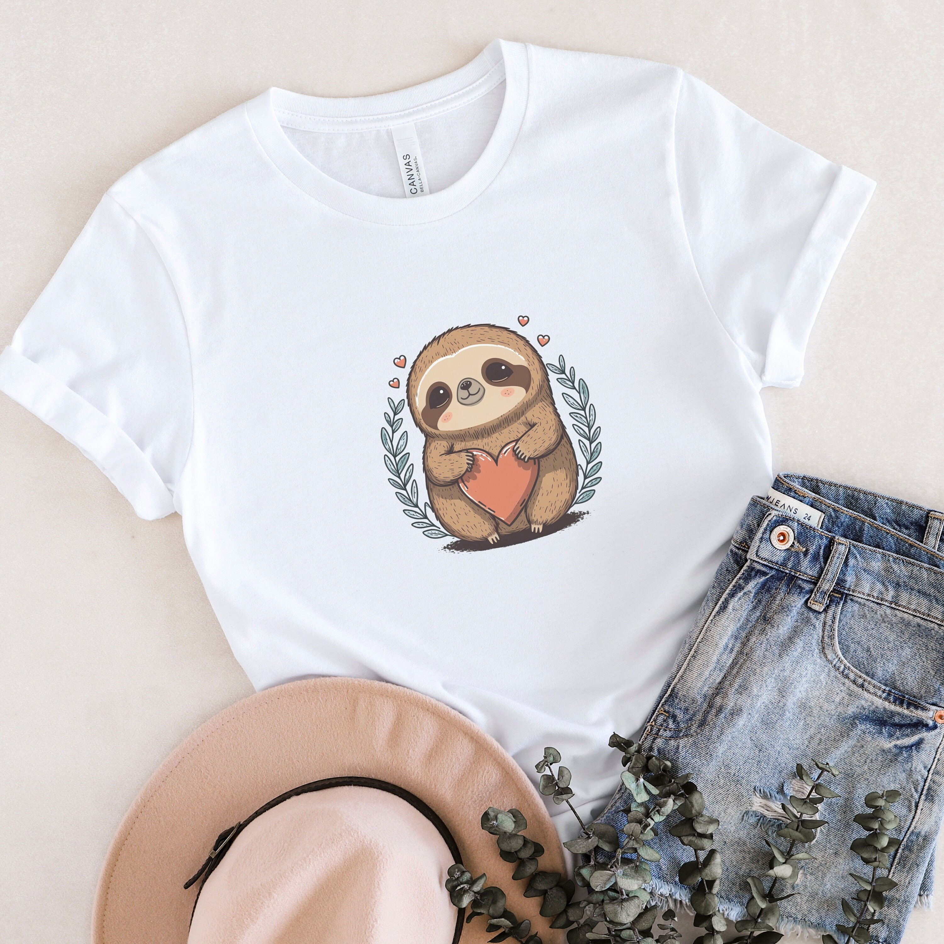 Cute Sloth Svg, Kawaii Sloth Svg Instant Download Cricut Silhoutte ...