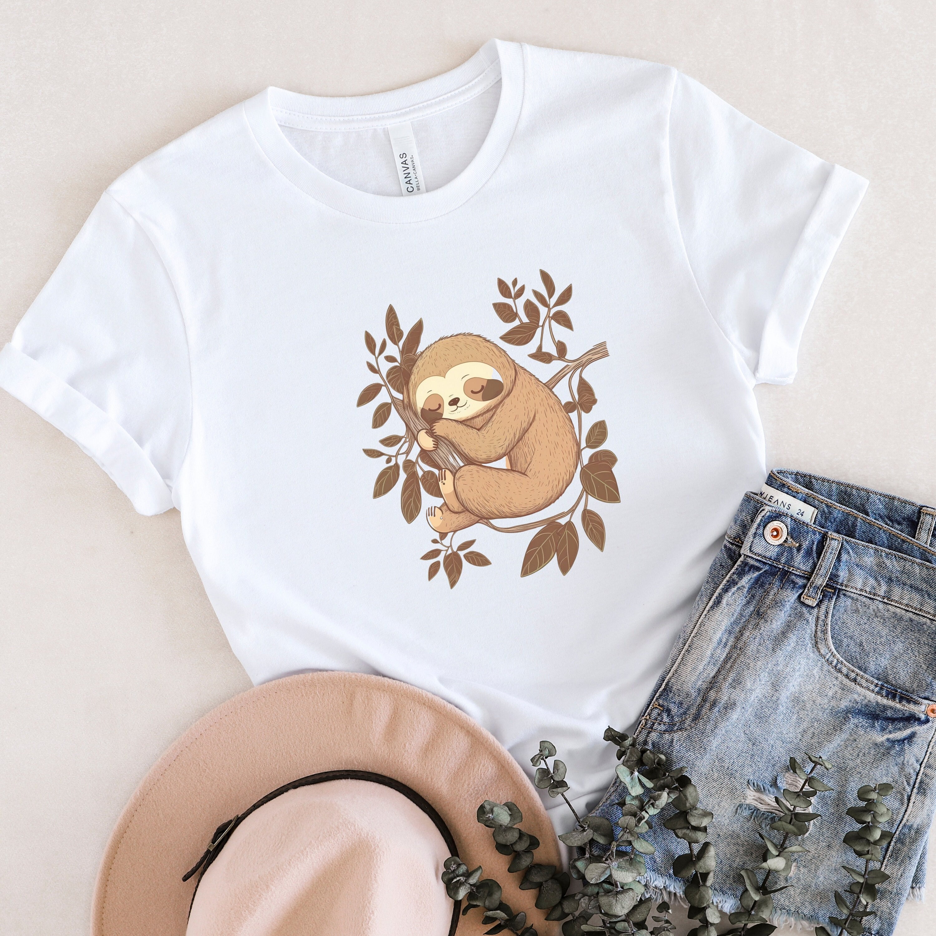 Cute Sloth Svg, Kawaii Sloth Svg Instant Download Cricut Silhoutte ...
