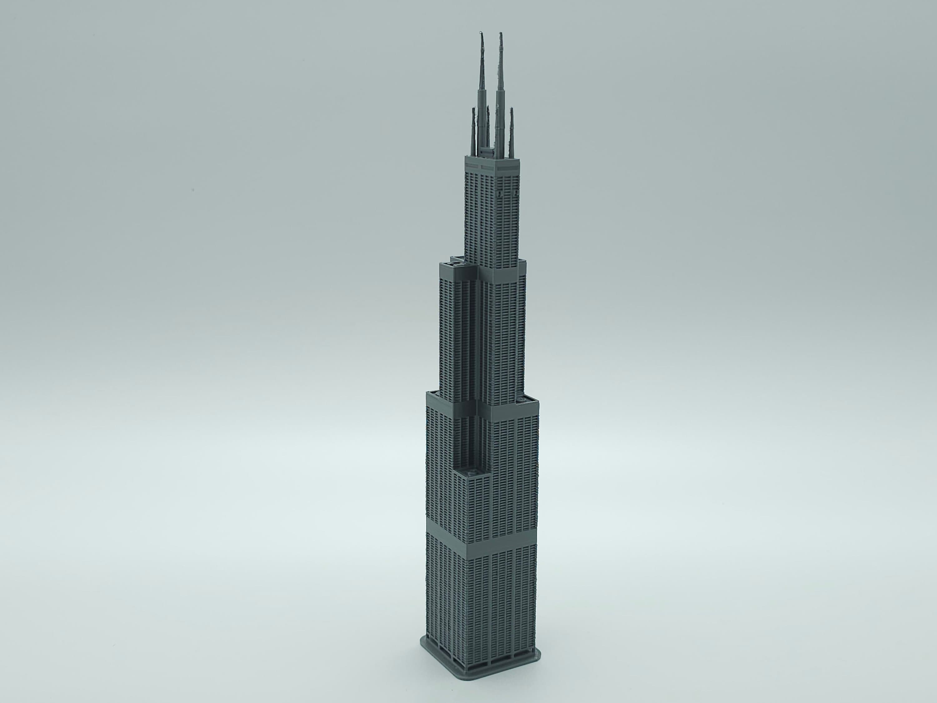 Willis Sears Tower Model Distinctive Chicago Skyscraper Modern Urban ...