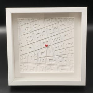 Custom 3D City Map Art | Wall Frame | Personalized Location Print ...