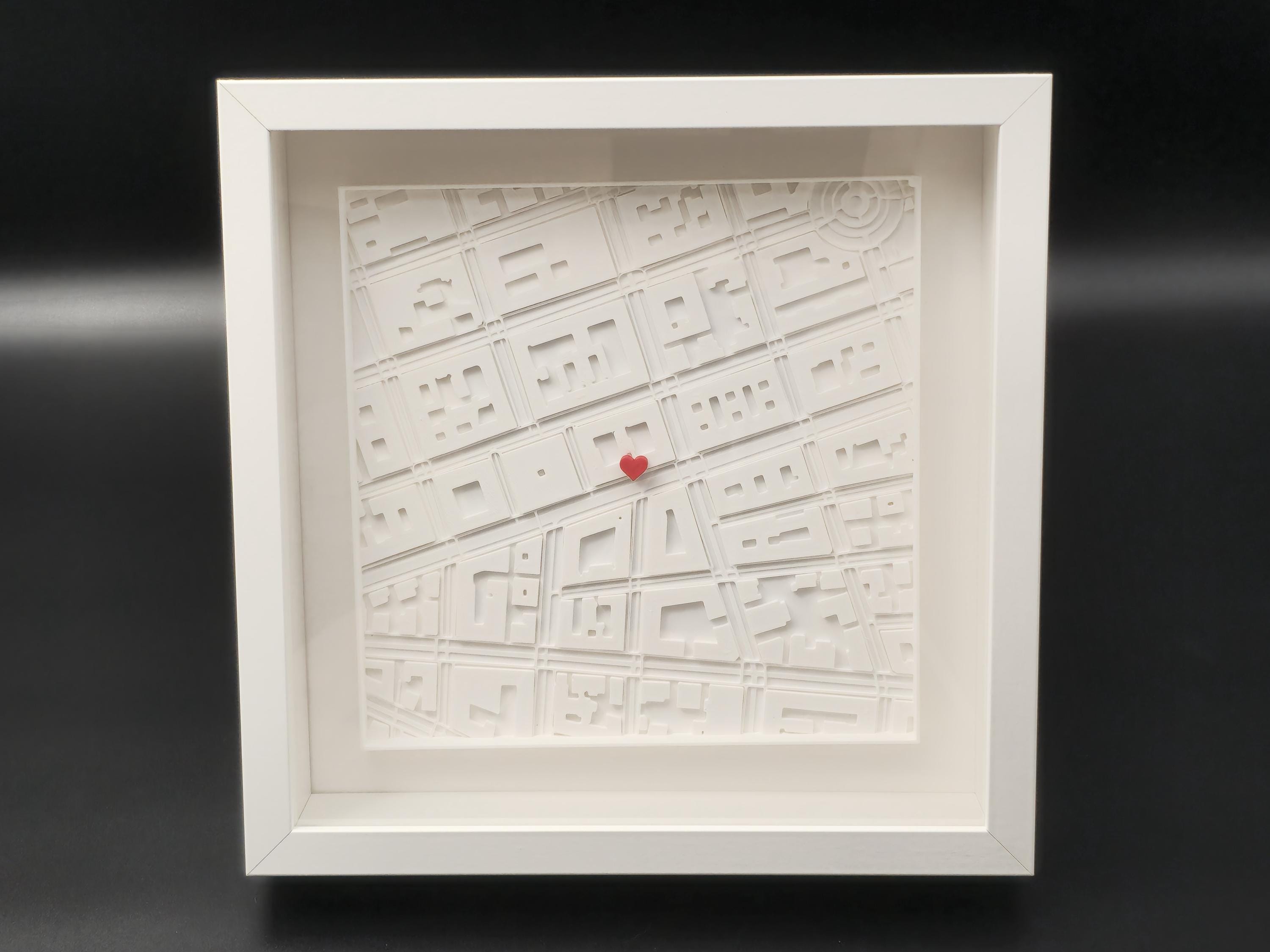 Custom 3D City Map Art Wall Frame Personalized Location Print Wedding ...