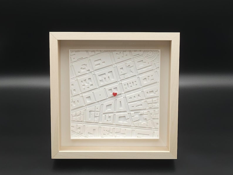 Custom 3D City Map Art | Wall Frame | Personalized Location Print ...