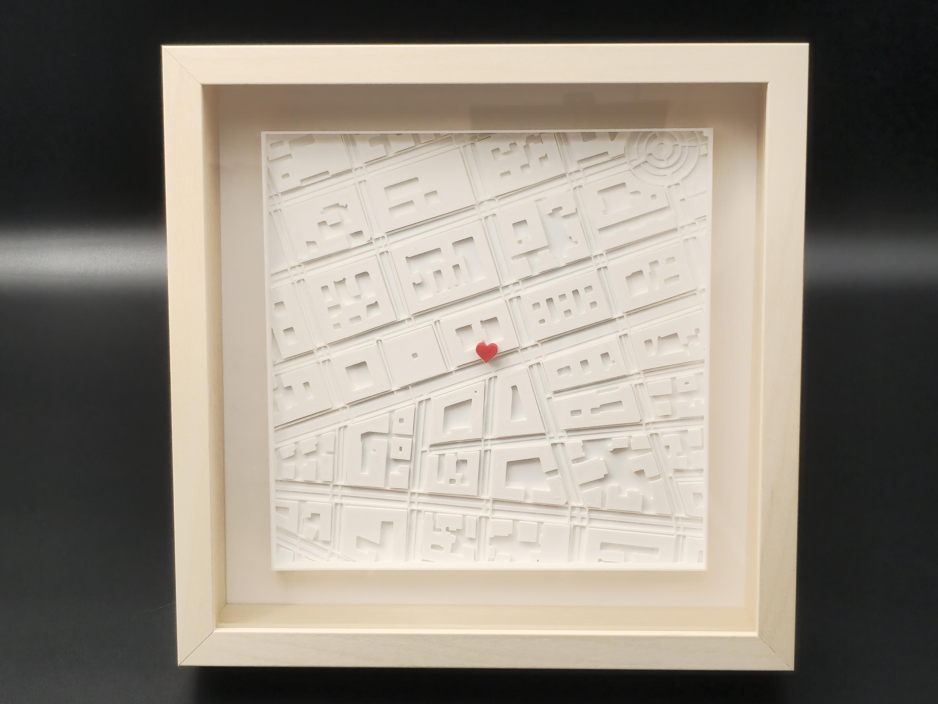 Custom 3D City Map Art | Wall Frame | Personalized Location Print ...