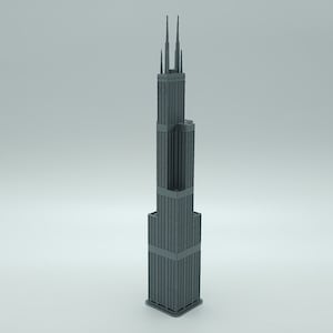 Willis Sears Tower Model Distinctive Chicago Skyscraper Modern Urban ...