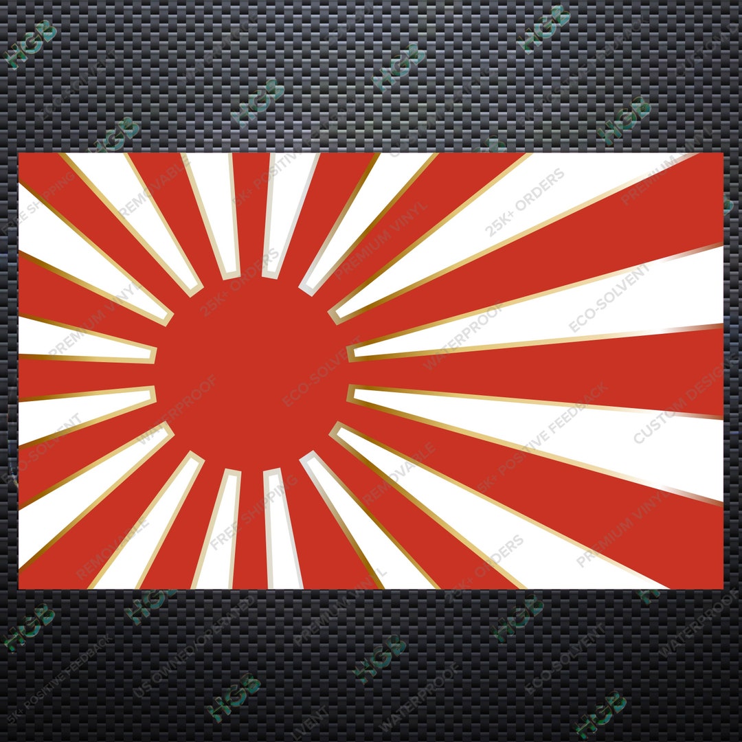 Rising Sun JDM Vinyl Decal Sticker Car Window Laptop Japan Racing Gold ...