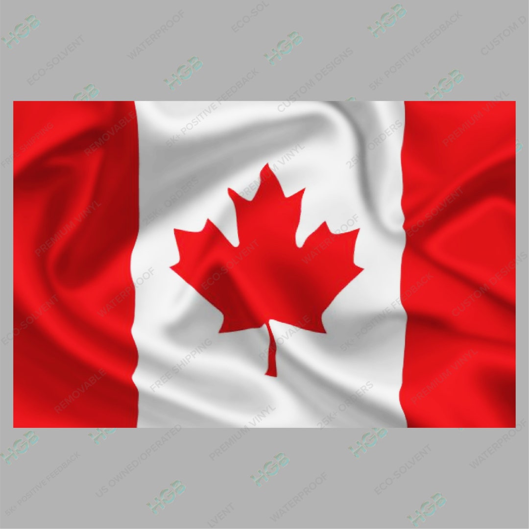 Canadian Flag Vinyl Decal Sticker Car Window Laptop Bumper - Etsy