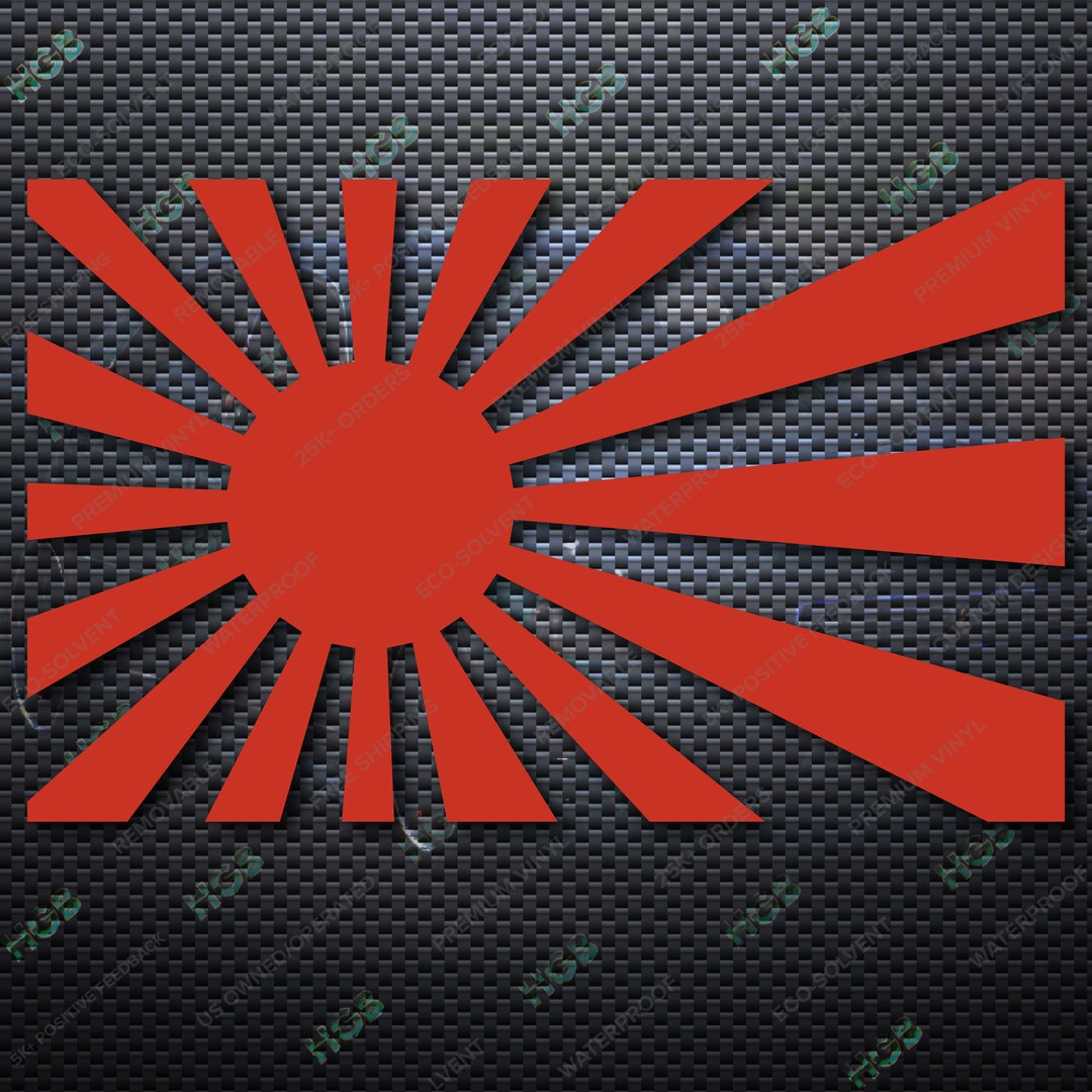Rising Sun JDM Vinyl Decal Sticker Car Window Laptop Racing Red ...