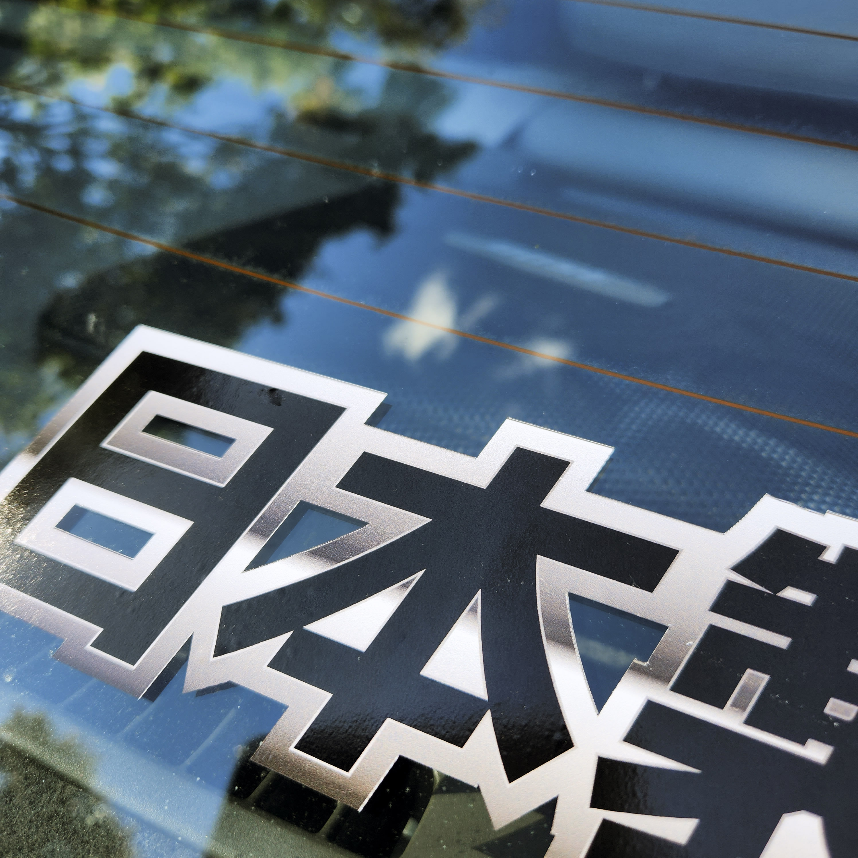 Made in Japan JDM Vinyl Kanji White Silver Decal Sticker Car Window ...