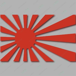 Rising Sun JDM Vinyl Decal Sticker Car Window Laptop Racing Red ...