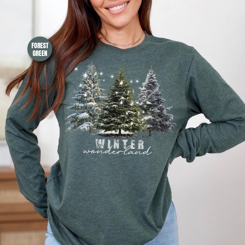 Bella Canvas Long Sleeve for Winter Lovers - "winter Wonderland" Print ...