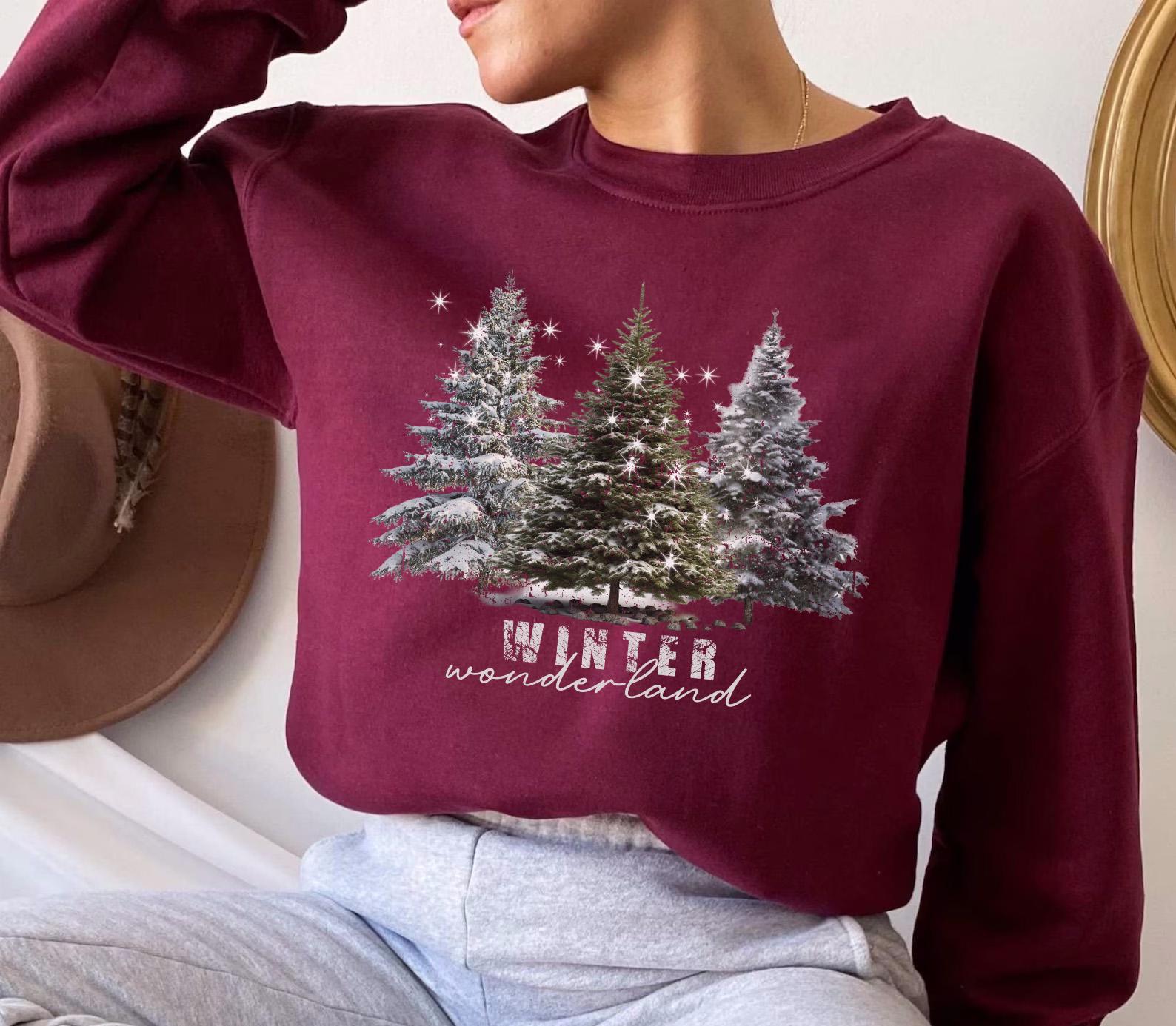 Gildan Sweatshirt for Winter Lovers - "winter Wonderland" Print ...