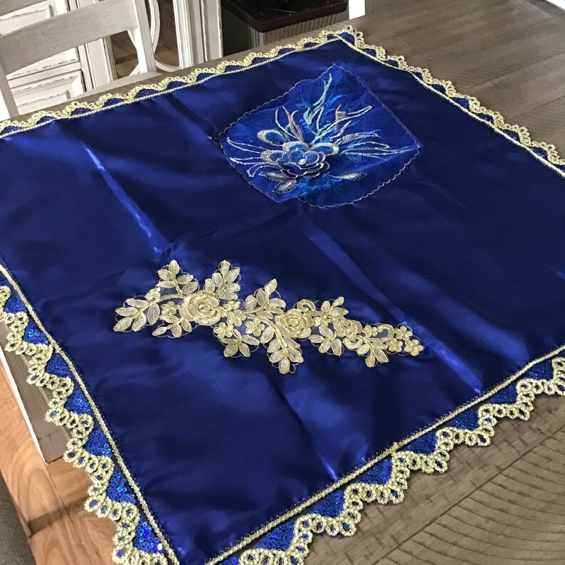 Blue Satin Tablecloth for Orisha Yemaya - Etsy