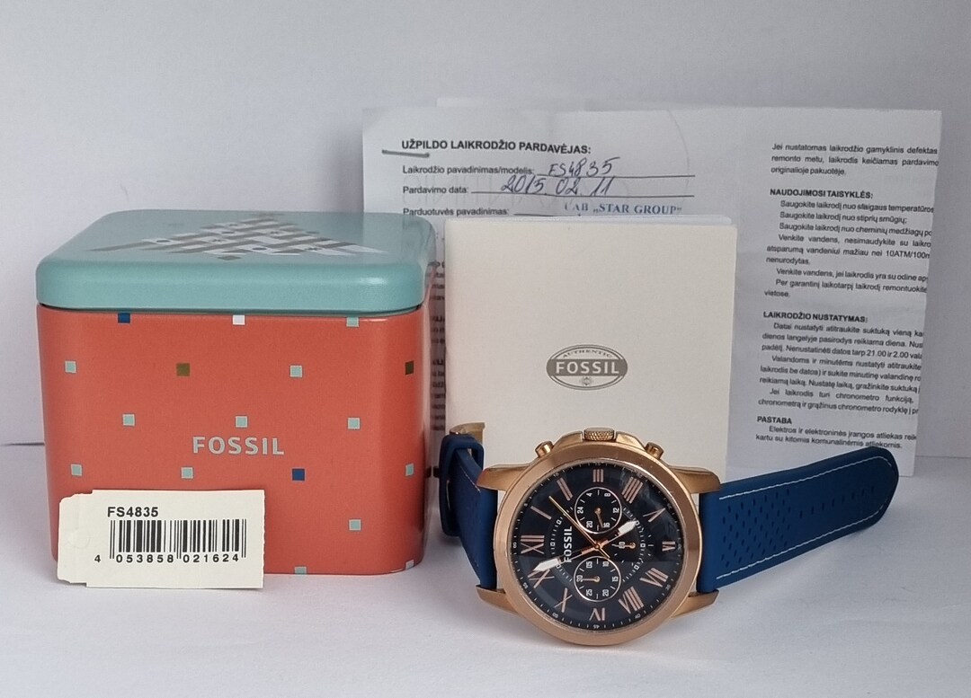 Genuine 2015 FOSSIL Grant FS4835 Men's Quartz Chronograph Watch - Etsy