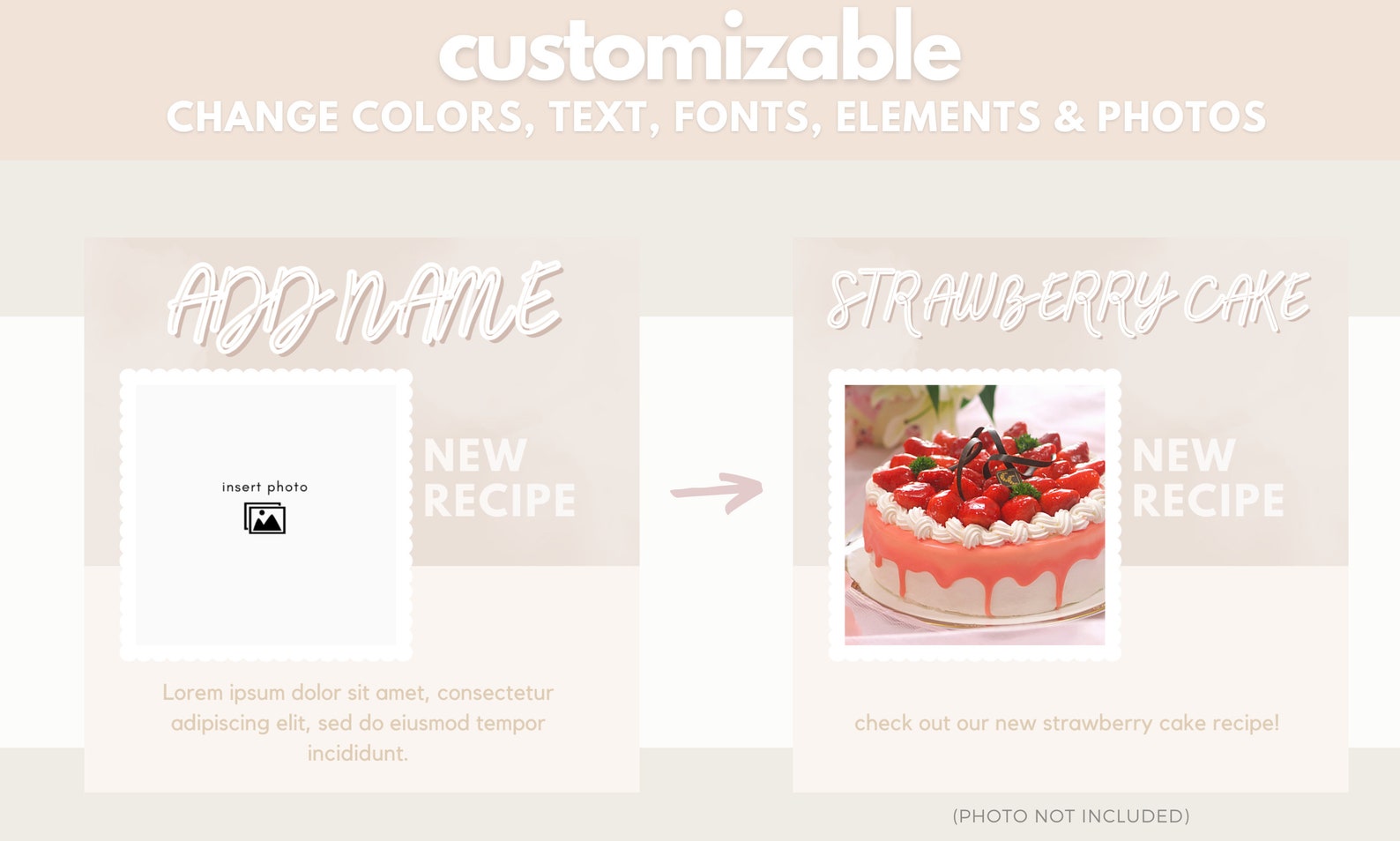 30 Food Bakery Instagram Post Templates | Recipe & Baking Canva Designs ...