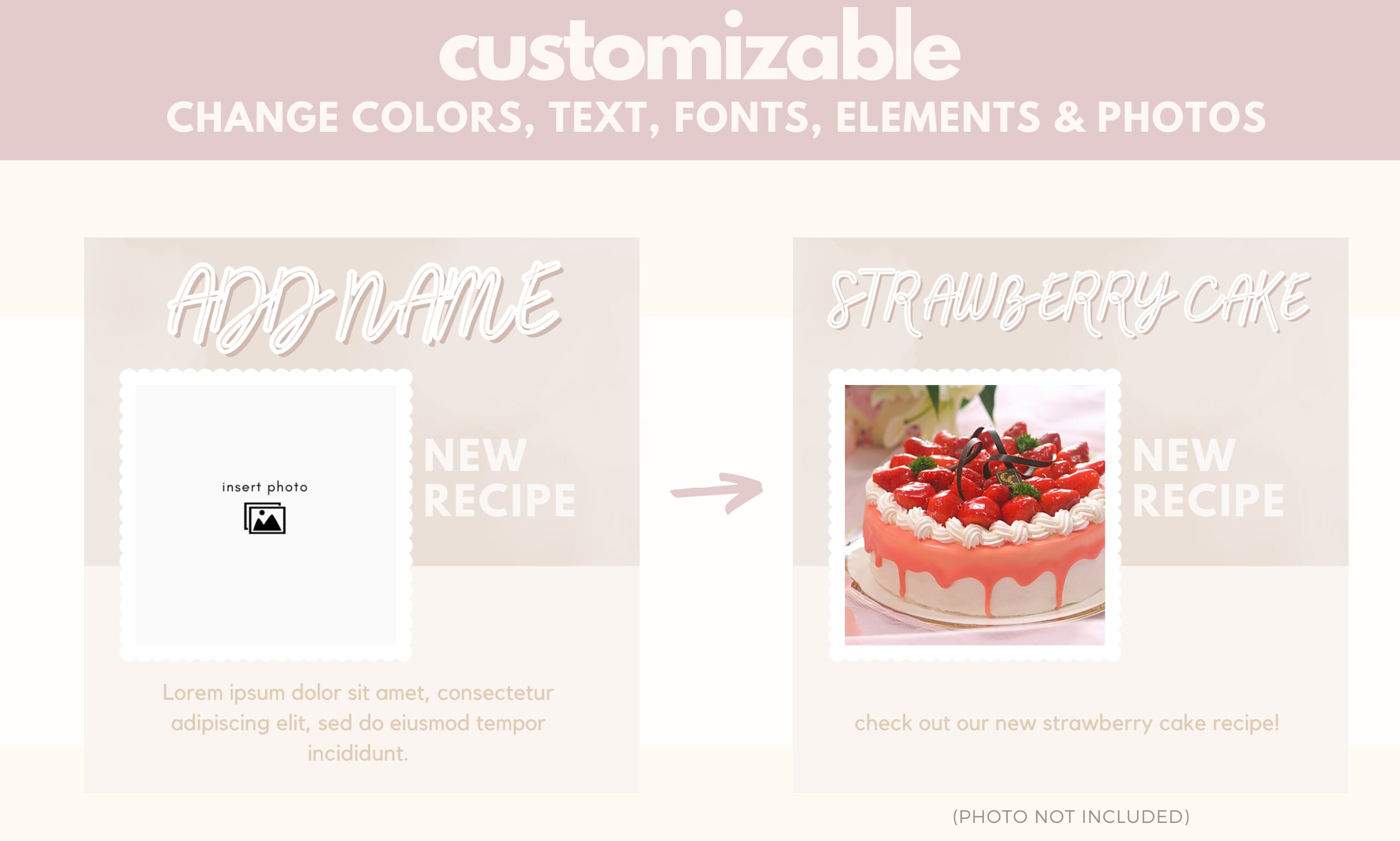 30 Bakery Instagram Post Templates | Baking Recipe Canva Post Templates ...