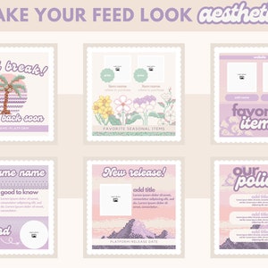 Cute Pixel Canva Post Templates | Instagram Social Media Post Templates ...