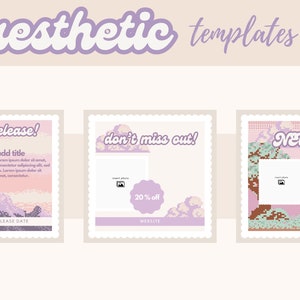 Cute Pixel Canva Post Templates | Instagram Social Media Post Templates ...