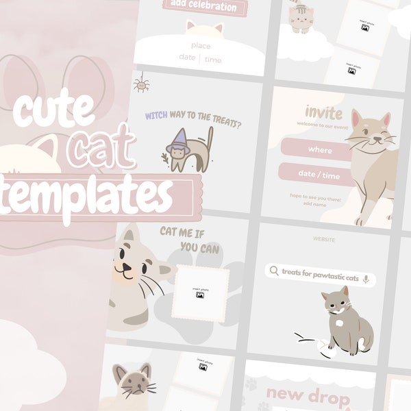 Cat Template - Etsy