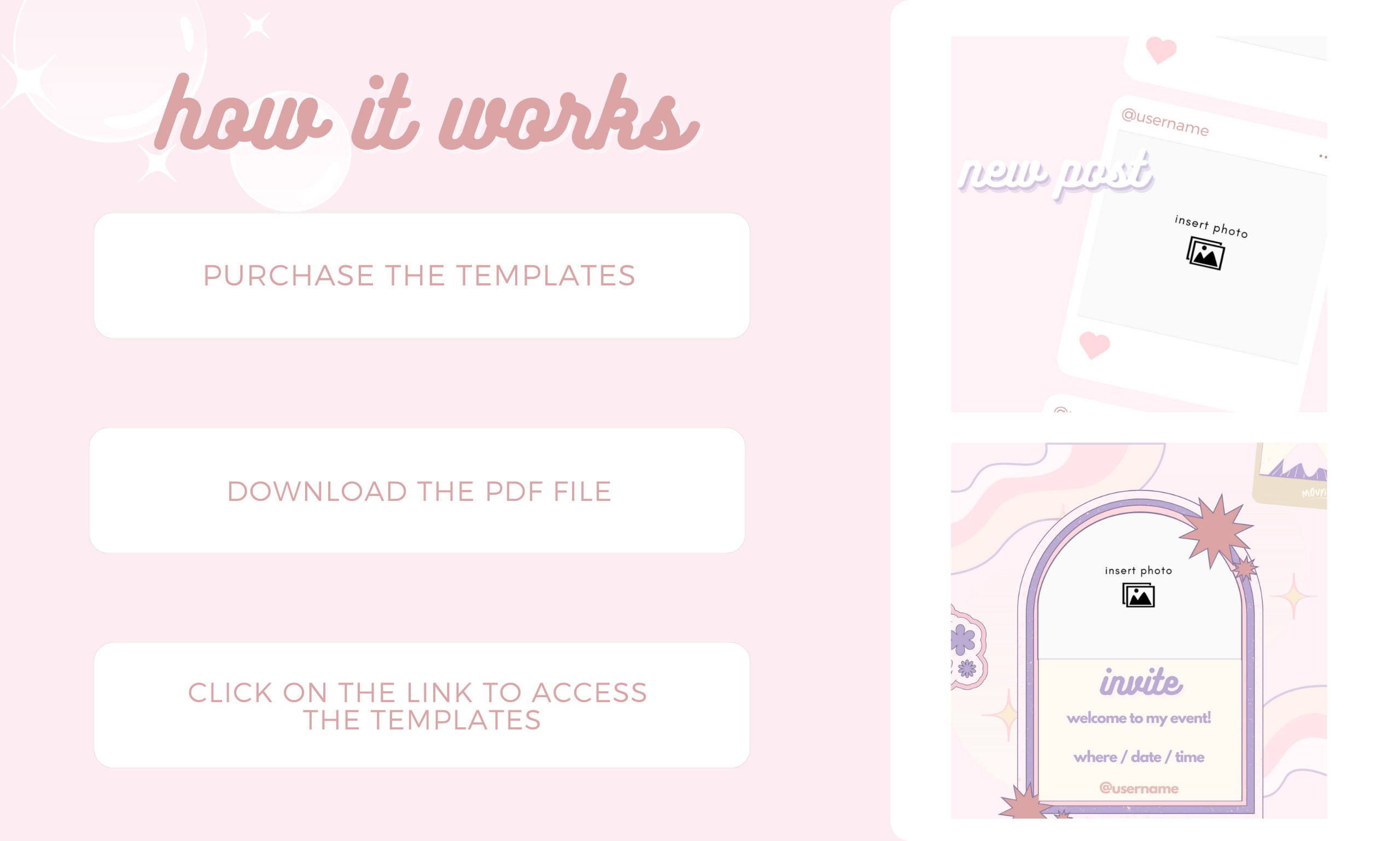 30 Pink Instagram Post Templates Pink Social Media Templates Pink ...