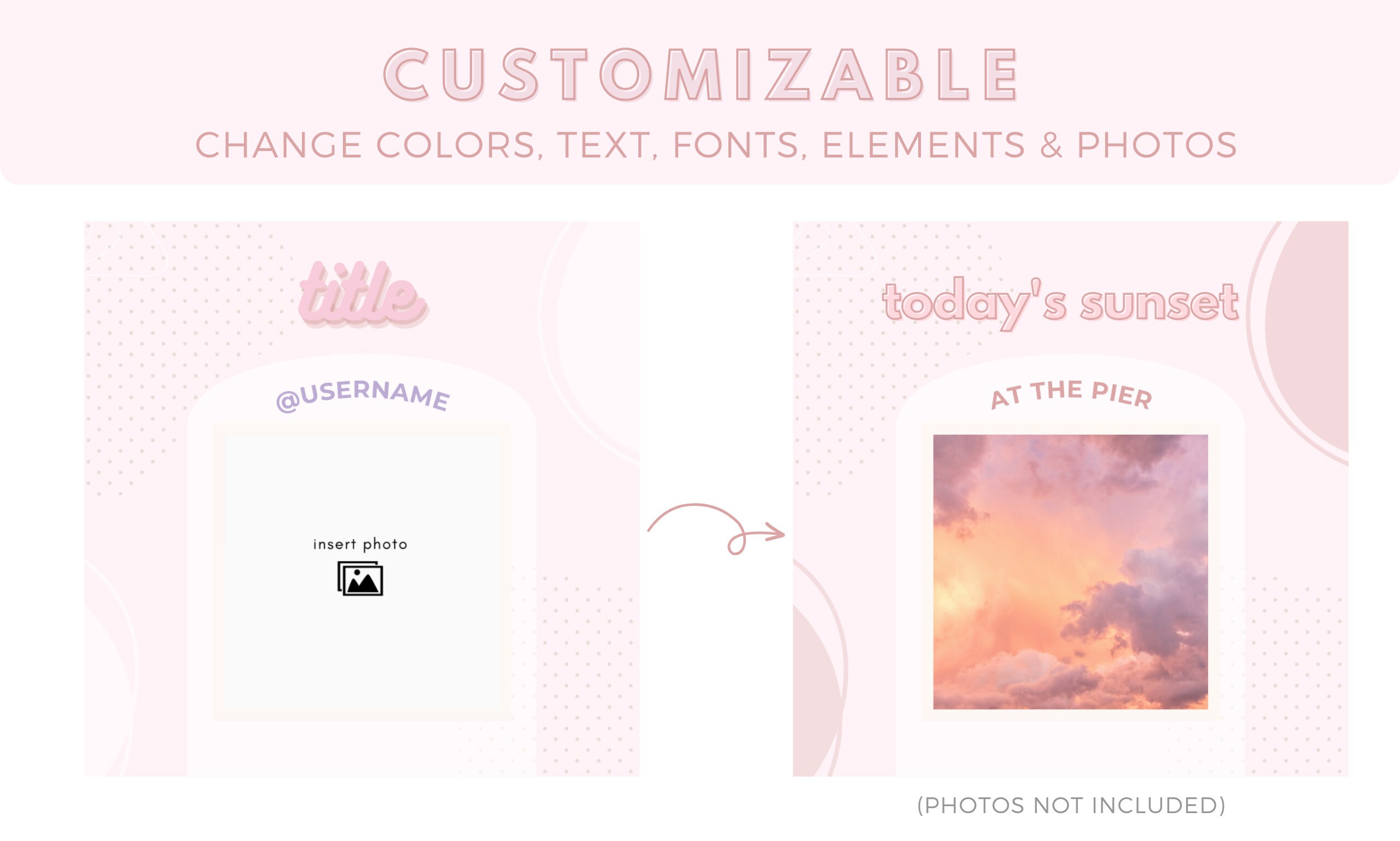 30 Pink Instagram Post Templates Pink Social Media Templates Pink ...