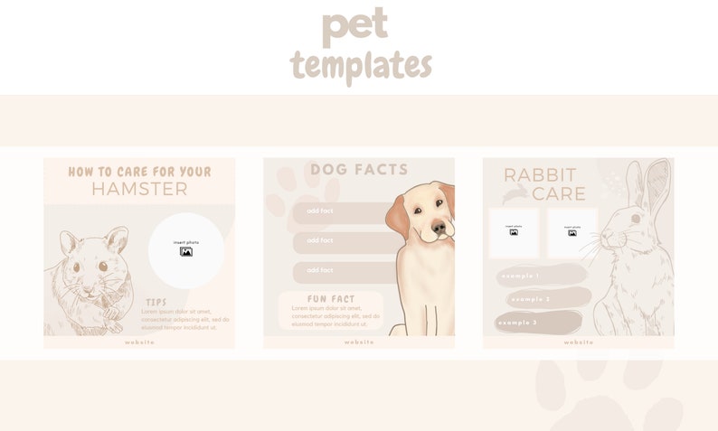 30 Pet Instagram Post Templates | Pet Store Canva Post Templates ...
