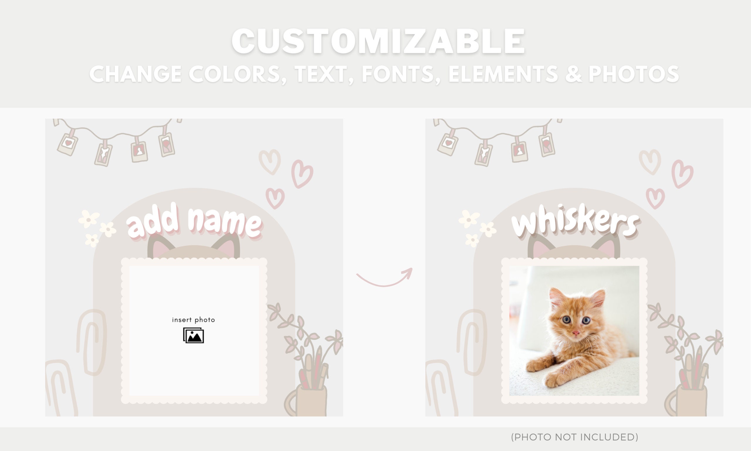 30 Cute Cat Instagram Post Templates | Cat Templates Canva | Cute ...