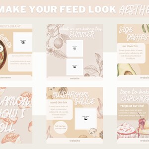 30 Food Bakery Instagram Post Templates | Recipe & Baking Canva Designs ...