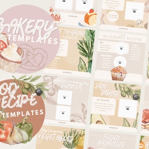 30 Food Bakery Instagram Post Templates | Recipe & Baking Canva Designs ...