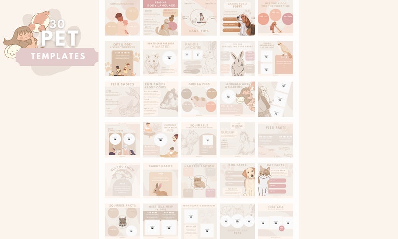 30 Pet Instagram Post Templates | Pet Store Canva Post Templates ...