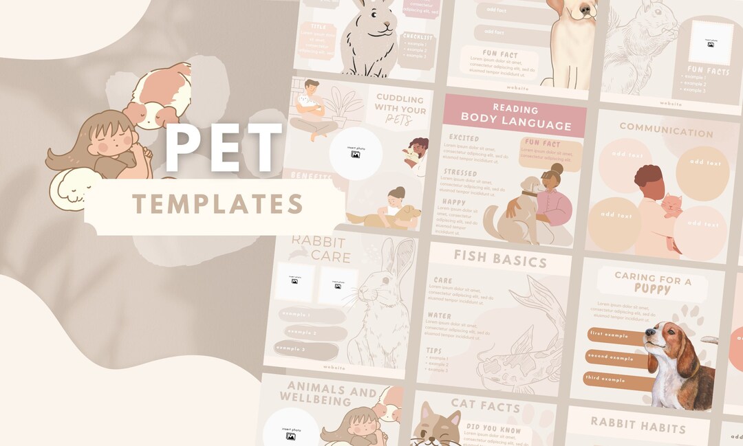30 Pet Instagram Post Templates | Pet Store Canva Post Templates ...