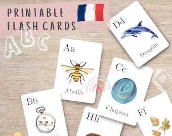 French Alphabet Flashcards Printable Instant Download - Etsy UK