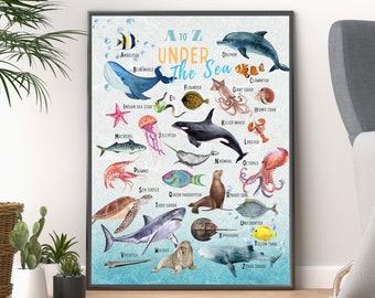 Under the Sea Alphabet Print - Etsy