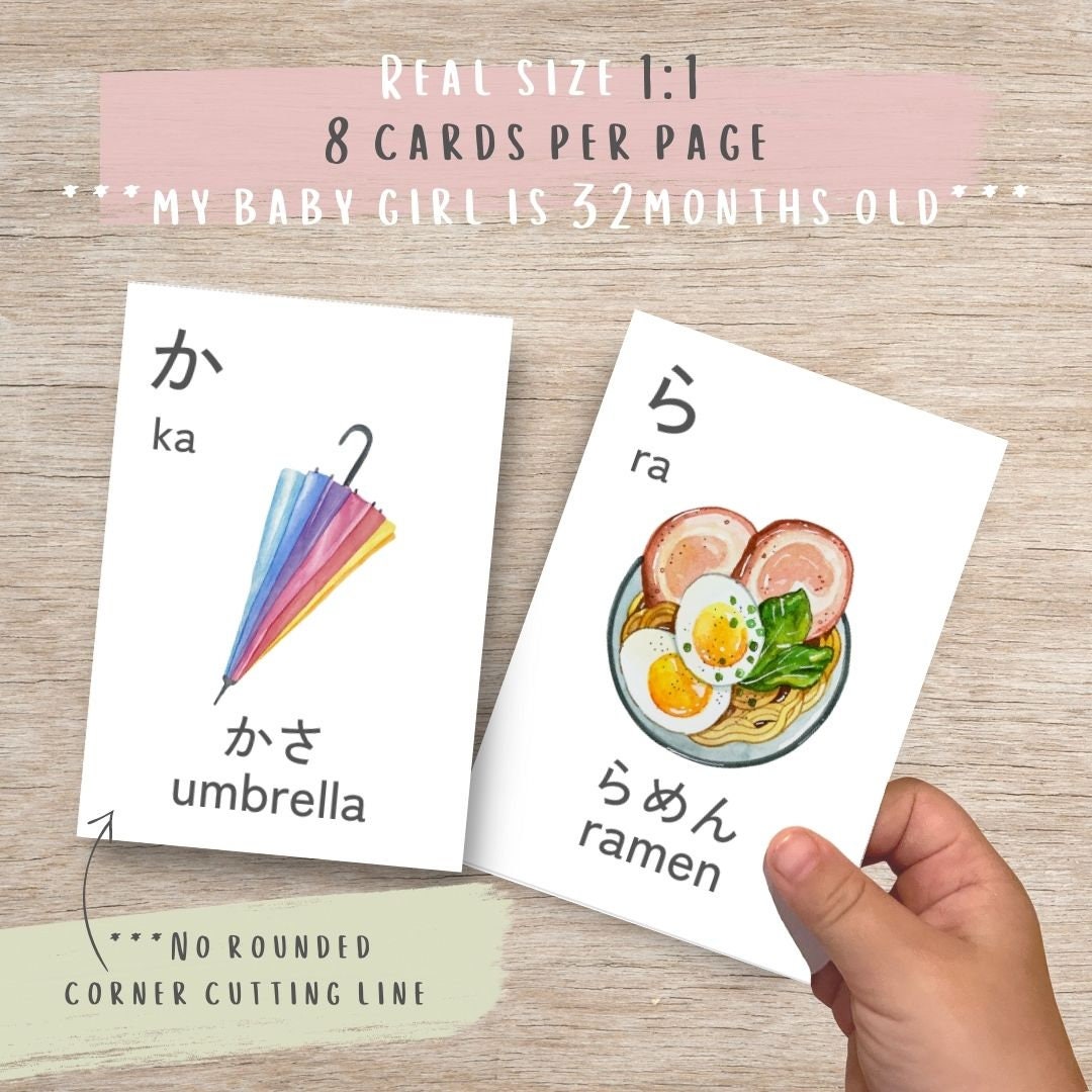 Hiragana Flashcards japanese Flashcards Printable Hiragana - Etsy Australia